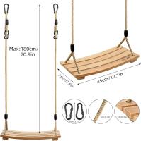 China Customized Logo Acceptable Gym Swing Set for Children Adult Kids Wood Tree Swing Seat for sale