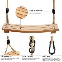 China Customized Logo Acceptable Gym Swing Set for Children Adult Kids Wood Tree Swing Seat for sale