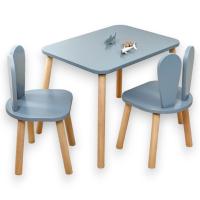 China Customized Logo Wooden Table And Chairs For Kids With Modern Design Montessori Activity for sale