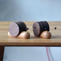 China Black Walnut Coasters Creative Snail Design Wooden Insulation Cup Saucer Modern Style for sale