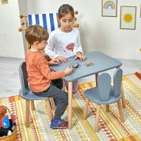 China Customized Logo Wooden Table And Chairs For Kids With Modern Design Montessori Activity for sale