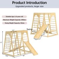 China Toddlers Wooden Climbing Toys for Indoor Playground and Play Printing Laser Engrave for sale