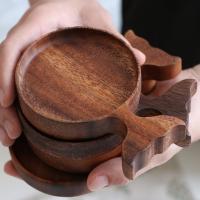 China Minimalist Style Acacia Walnut Beech Wooden Coaster for Coffee Cup from Custom Design for sale