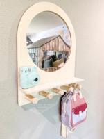China Montessori Shelf Toddler Mirror for Kids Entryway and Self Care in Hotel Home Bathroom for sale
