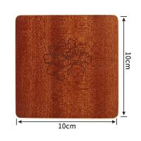 China All-Season Square Shape Sapele Wooden Coaster for Drink Cup Tea Customized for sale