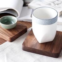 China Custom Square Walnut Blank Wooden Coaster for High Grade Snack and Tea Tray for sale