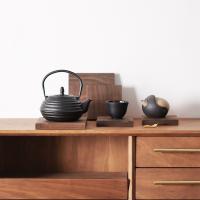 China Custom Square Walnut Blank Wooden Coaster for High Grade Snack and Tea Tray for sale
