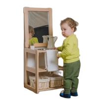 China Kids Learning Toy Eco-friendly Child Montessori Washbasin with Mirror and Extra Board for sale