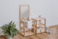 China Kids Learning Toy Eco-friendly Child Montessori Washbasin with Mirror and Extra Board for sale