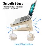 China Wooden Laptop Stand for Desk 11-14 Inch Compatible Detachable Notebook Holder Mount for sale