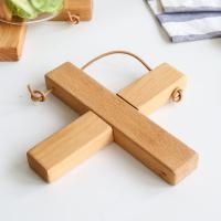 China Wood Plain Color Beech Walnut Cross X Shape Varnished Pot Mat Coaster for Kitchenware for sale