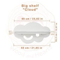 China Home Appliance Kids Toy Storage Preppy Room Decor Cloud Shape Toddler Floating Shelves Burning for sale