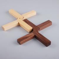 China Irregular Beech Walnut Wood Insulation Mat for Large Dining Table Printing Burned for sale