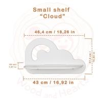 China Home Appliance Kids Toy Storage Preppy Room Decor Cloud Shape Toddler Floating Shelves Burning for sale