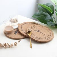 China Add a Touch of Elegance with Stain Color Cork Coaster Wooden Round and Square Cup Mat for sale