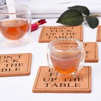 China Add a Touch of Elegance with Stain Color Cork Coaster Wooden Round and Square Cup Mat for sale