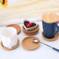 China Add a Touch of Elegance with Stain Color Cork Coaster Wooden Round and Square Cup Mat for sale
