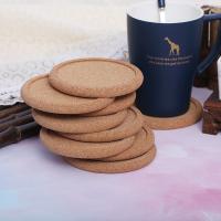 China Add a Touch of Elegance with Stain Color Cork Coaster Wooden Round and Square Cup Mat for sale