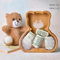 China 202407 First Birthday Easter Gift Animal Coin Bank for Boys Varnished and Handmade for sale