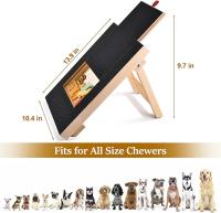 China Varnished Wooden Dog Scratch Pad with Removable Cover and Treat Box for Nail Trimming for sale