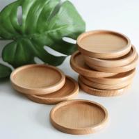China Custom Stain Color Coasters Sustainable Round Beech Wood Drink Mats for Protection for sale