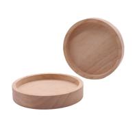 China Custom Stain Color Coasters Sustainable Round Beech Wood Drink Mats for Protection for sale