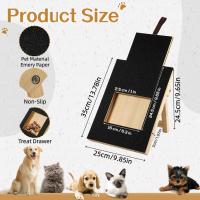 China Household Wooden Dog Nail Care Scratch Pad with Snack Box Free Sample Charge for sale