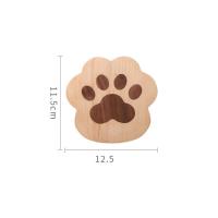 China Fashion Cat Claw Shape Walnut Cup Mat Coasters 11.5x12.5x1.2cm for Customized Logo for sale