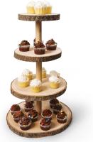 China Sustainable 4 Tier Wooden Dessert Tower for Wedding Cake Display-Free Sample Charge for sale
