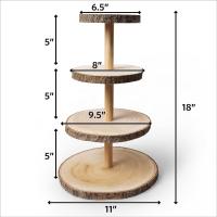 China Sustainable 4 Tier Wooden Dessert Tower for Wedding Cake Display-Free Sample Charge for sale