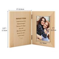 China Wooden Couples Photo Frame with Customized Laser Engraved Personalized Text for sale
