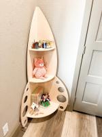 China Wooden Bookcase Printing laser engrave Montessori Toy Shelf for kids room Warehouse for sale