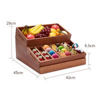 China Multifunctional Wood Bread Fruits Plants Storage Crate Food Loaf Display Box 20x20x30cm for sale
