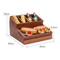 China Multifunctional Wood Bread Fruits Plants Storage Crate Food Loaf Display Box 20x20x30cm for sale