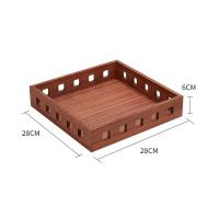China Multifunctional Wood Bread Fruits Plants Storage Crate Food Loaf Display Box 20x20x30cm for sale