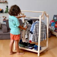 China Stylish and Functional Toddler Wardrobe Modern Design Workshop Dressing Up Rail Closet for sale