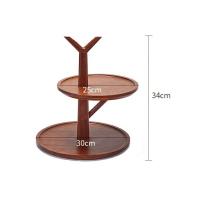 China Custom Wood 3 Tiers Cake Fruit Display Stand with Metal Frame Add a Touch of Elegance for sale