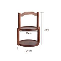 China Custom Wood 3 Tiers Cake Fruit Display Stand with Metal Frame Add a Touch of Elegance for sale