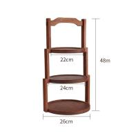 China Custom Wood 3 Tiers Cake Fruit Display Stand with Metal Frame Add a Touch of Elegance for sale