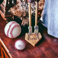 China Wooden Plain Color Stacked Sports Ring Display for Softball and Baseball Championship for sale