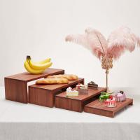 China Wooden Plain Color Serving Tray for Party Fruits Wine Food Storage and Dessert Display for sale