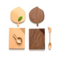 China Irregular Eco-Friendly Waterproof Coffee Cup Coaster Sustainable Beech Wooden Cup Mat for sale