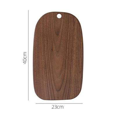 China Accepeted Custom Size Black Walnut Wooden Bread Board for Fruits and Serving 40x23cm for sale