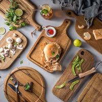 China Accepeted Custom Size Black Walnut Wooden Bread Board for Fruits and Serving 40x23cm for sale