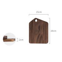 China Customized Logo Accepted Handmade Nordic Style Mountain Shape Black Walnut Bread Board for sale