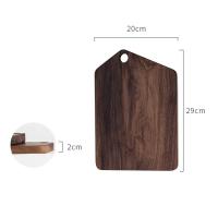 China Customized Logo Accepted Handmade Nordic Style Mountain Shape Black Walnut Bread Board for sale