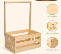 China Stocked Wooden Baby Shower Crate Closet Function Save Space Baby Storage Crate Hamper for sale