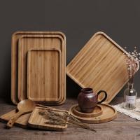 China Elegant Bamboo Serving Tray Set Customized Logo and Eco-friendly with Custom Size for sale