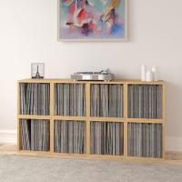 China Basics Vintage Vinyl Record Storage Block Cube Organizer Shelf Single-Tier Space Saver for sale