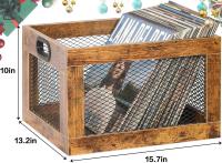 China Wooden Record Holder for Storage Classic Cube Record Organizer Storage As your request for sale